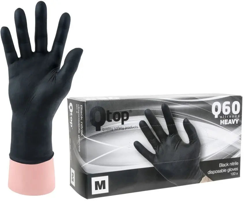 Qtop Q60 Heavy Nitrile Black Gloves – Angelwaxshop